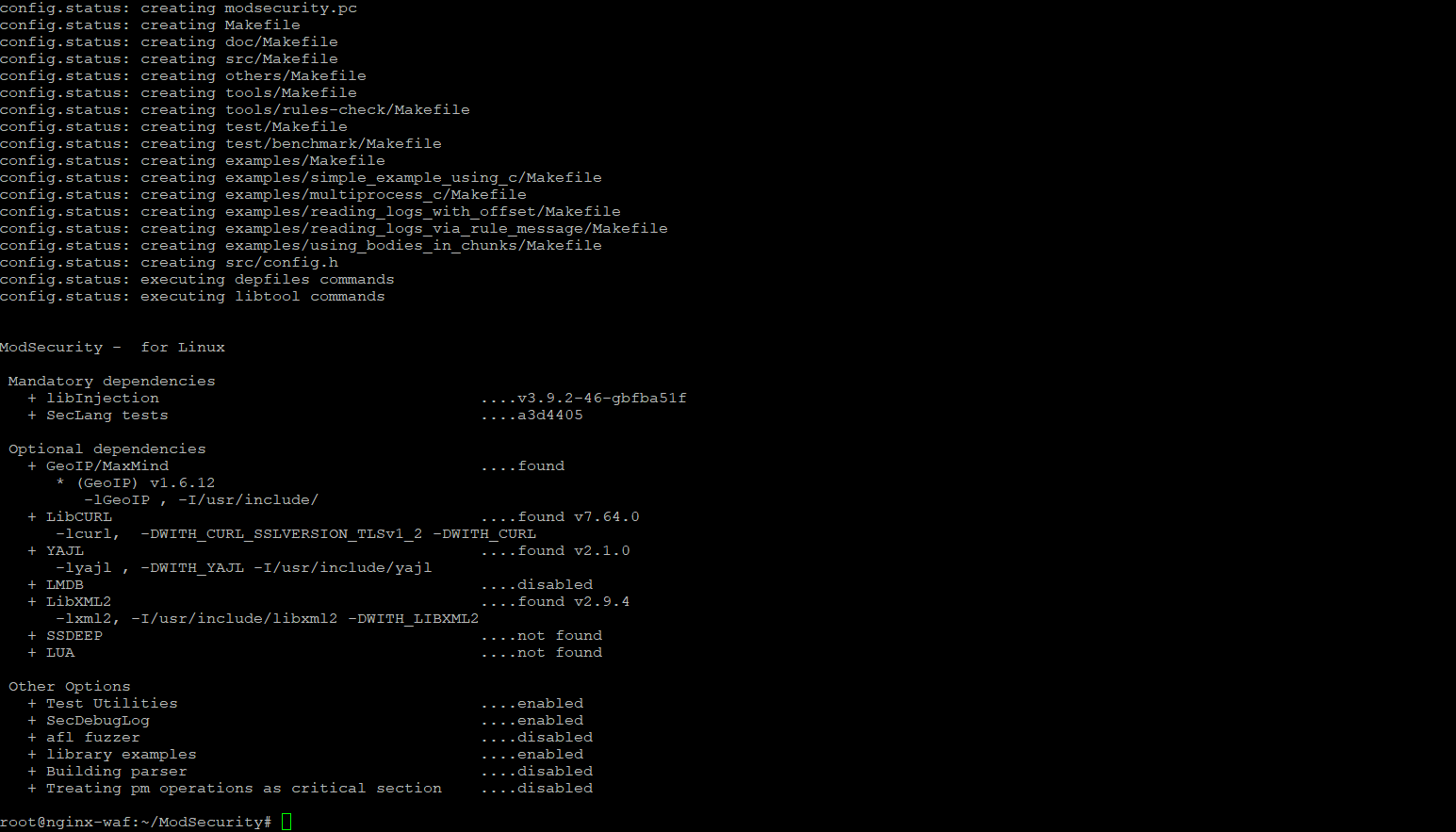 Install Web Application Firewall (WAF) with NGINX Debian 10