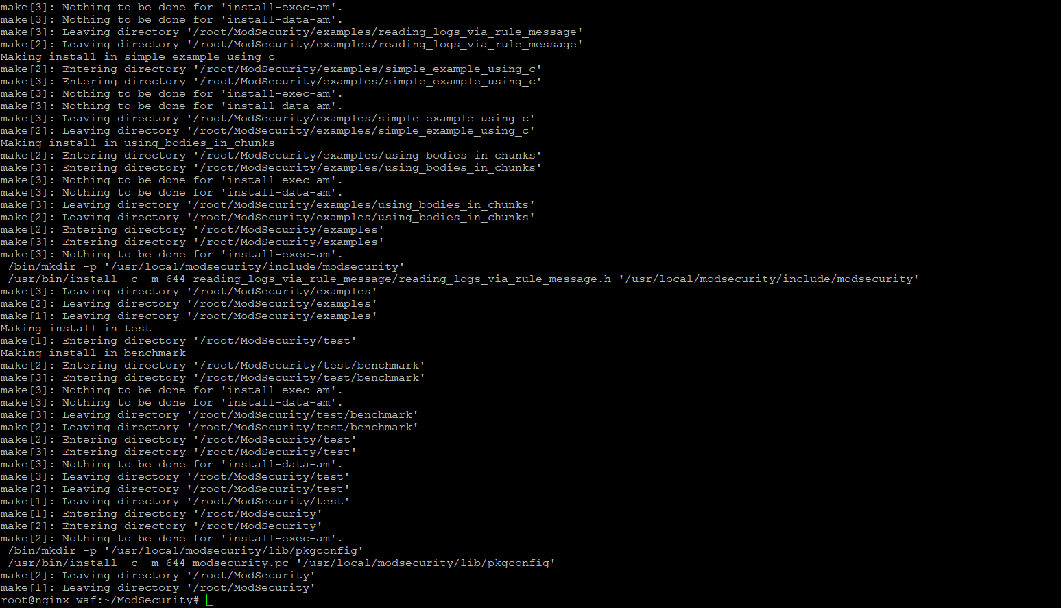 Install Web Application Firewall (WAF) with NGINX Debian 10